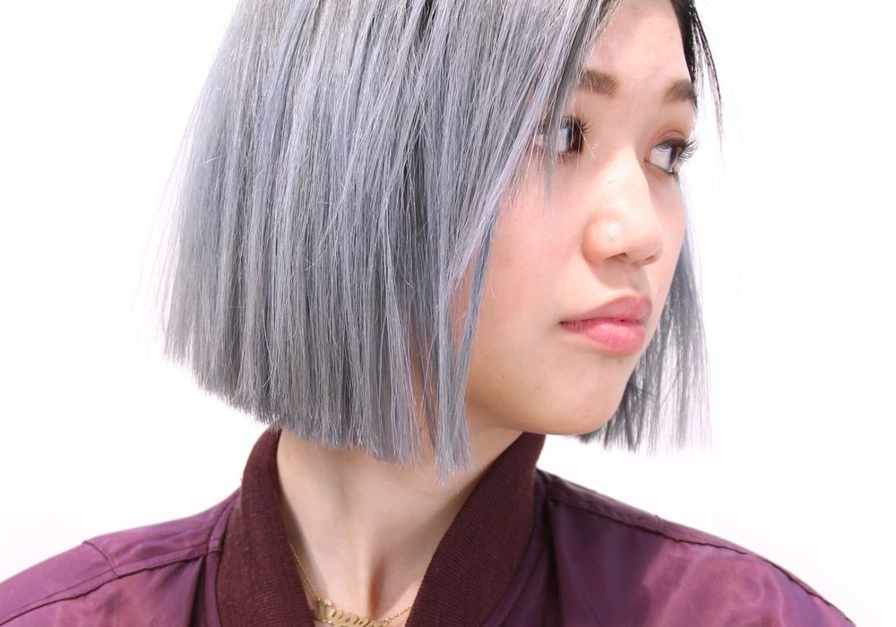 High tone color, Bob, gradation color, ice blue | short | Daikanyama's ...